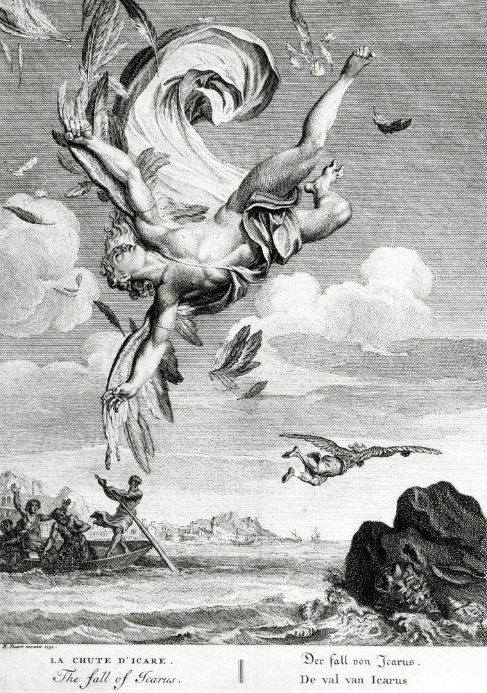 The Fall of Icarus, 1731 by Bernard Picart: Fine art print