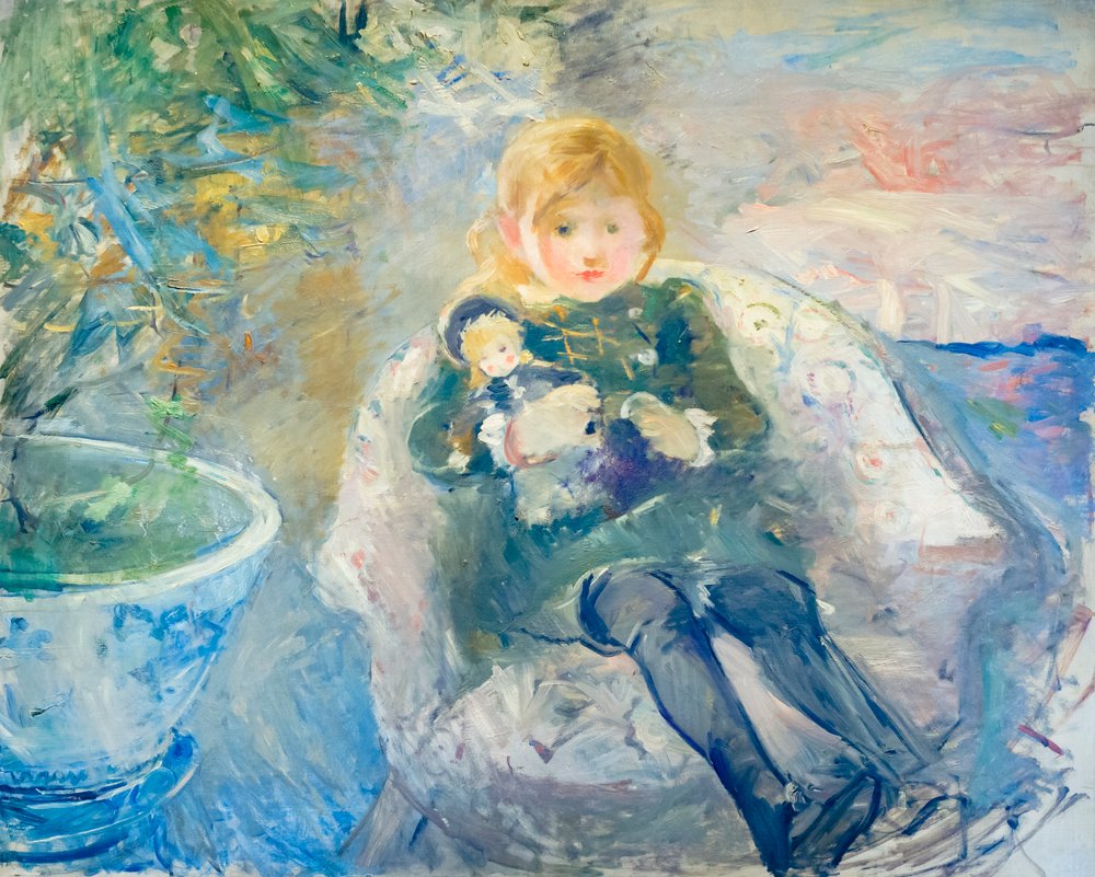 Young girl with doll by Berthe Morisot: Buy fine art print
