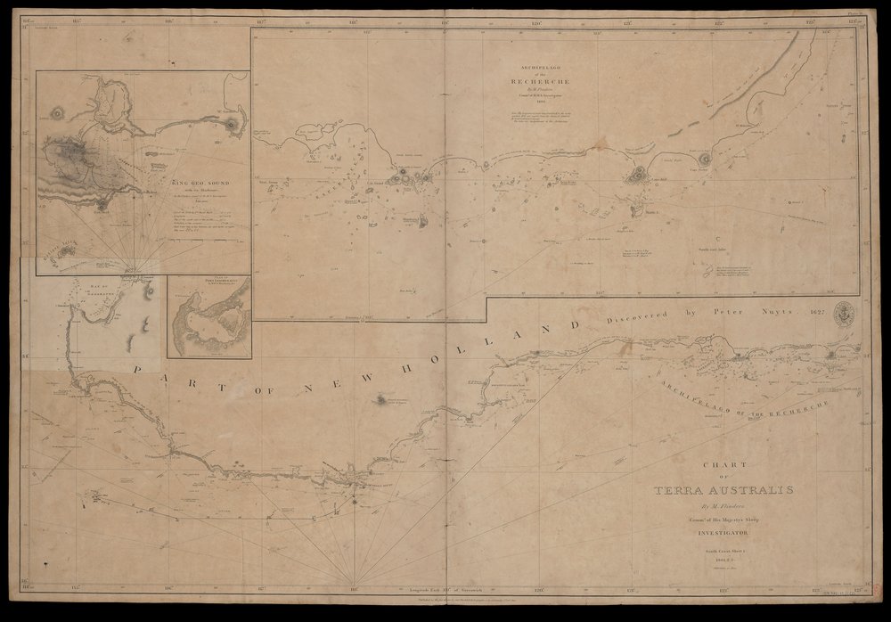 Chart of Terra Australis by M Flinders, Commr of His Majesty's Sloop ...