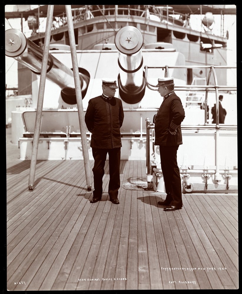 Rear Admiral Robley Dunglison Evans and Captain John Elliott Pillsbury ...