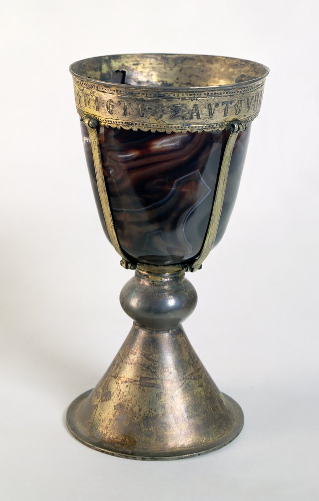 Chalice with Jewels and an Inscription on the Border