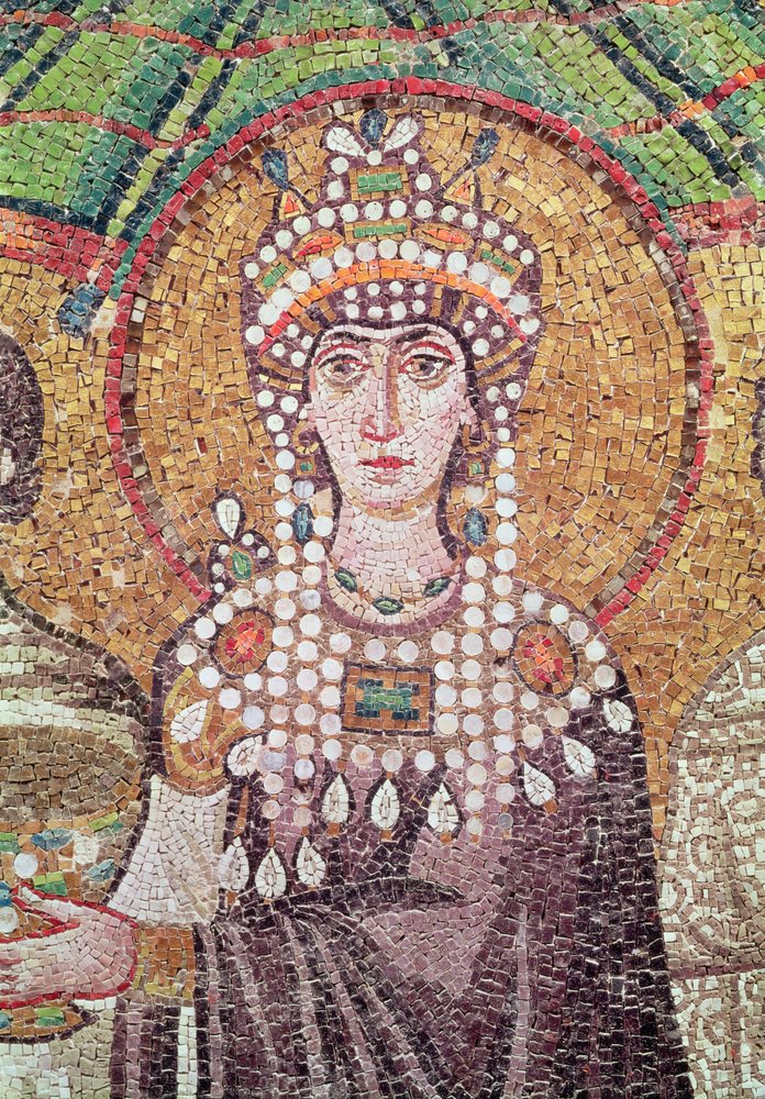 Empress Theodora with Her Court (detail) by Byzantine School