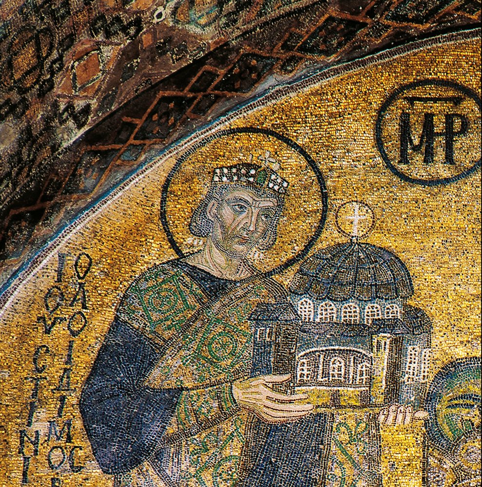 Emperor Justinian Presenting Hagia Sophia to the Virgin and Child