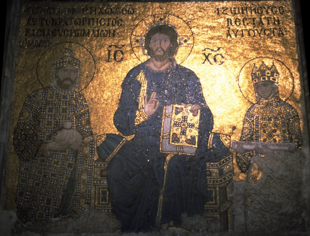 Christ Pantocrator between Emperor Constantine IX Monomachus and the ...