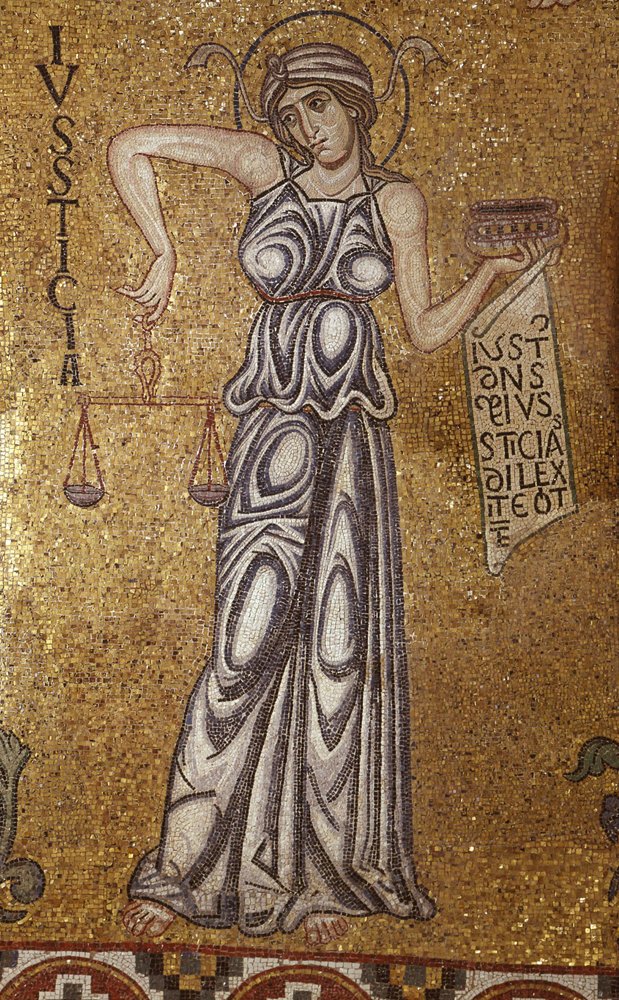 Justice (detail) of Interior Mosaics in the St. Marks Basilica, 12th century