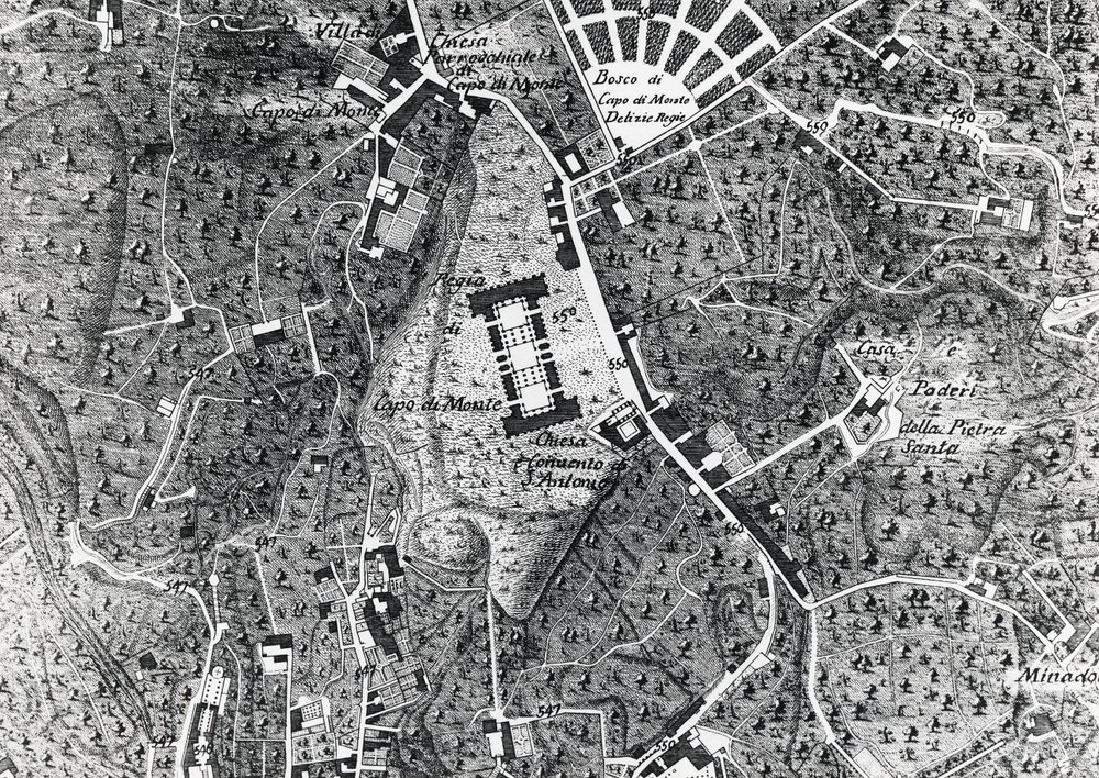 City map of Naples with Capodimonte (detail)