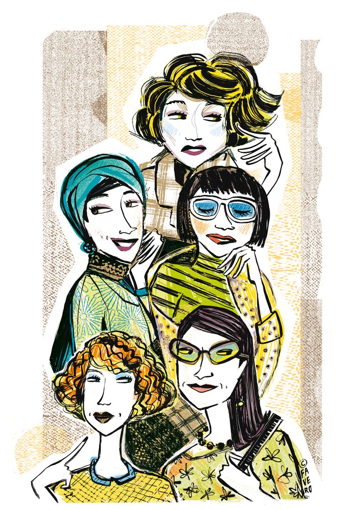 FIVE WOMEN by COSTANZA FAVERO: Buy fine art print