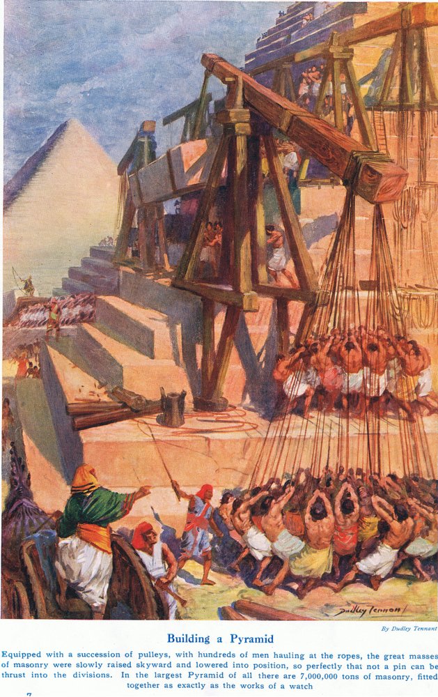 Building a Pyramid, Illustration from 'Wonders of Land and Sea'