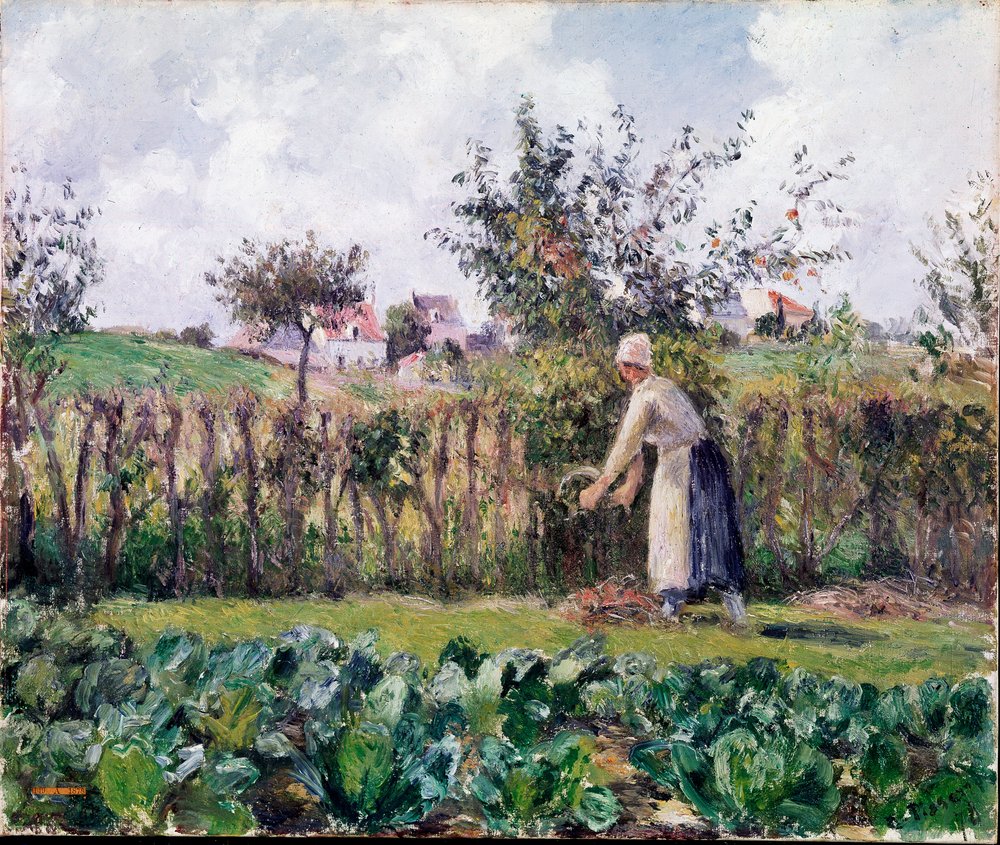 In the garden by Camille Jacob Pissarro: Fine art print