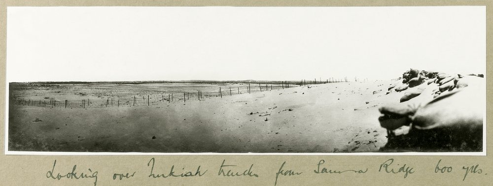 Looking Over Turkish Trenches from Samson Ridge