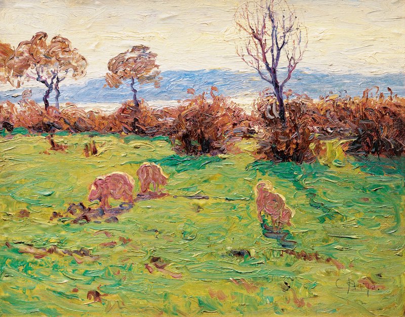 Pigs at the Hedge by Carl Arp: Buy fine art print