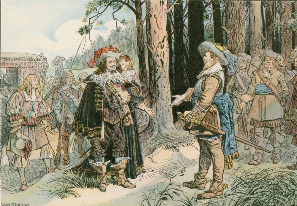 George William meeting Gustavus Adolphus of Sweden at Kopenick in 1631