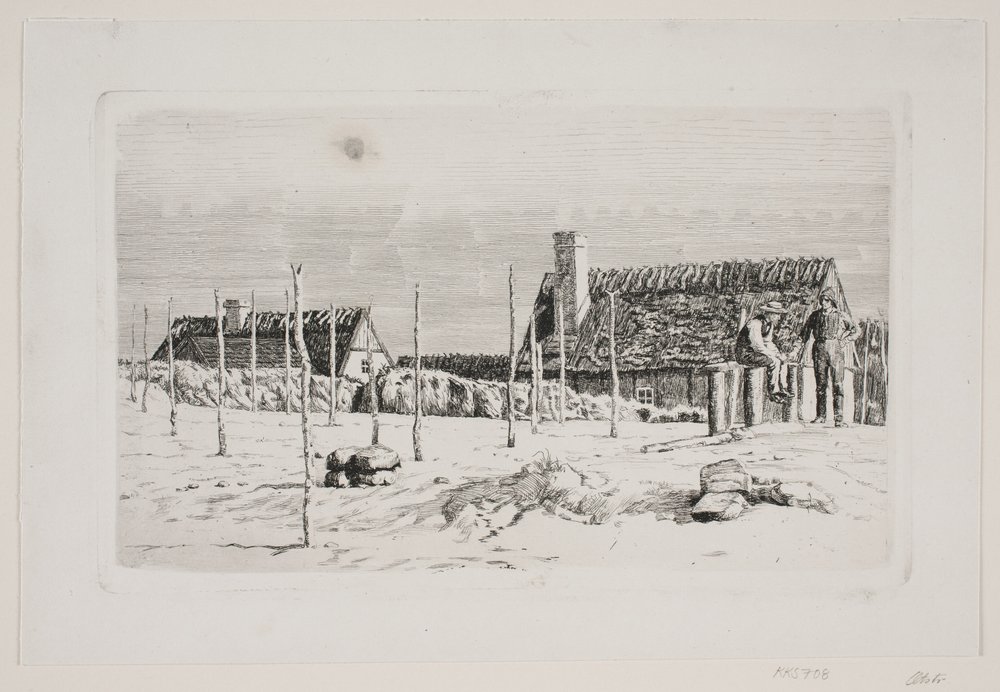 Scene in Hornbæk. Sunday Morning by Carl Bloch