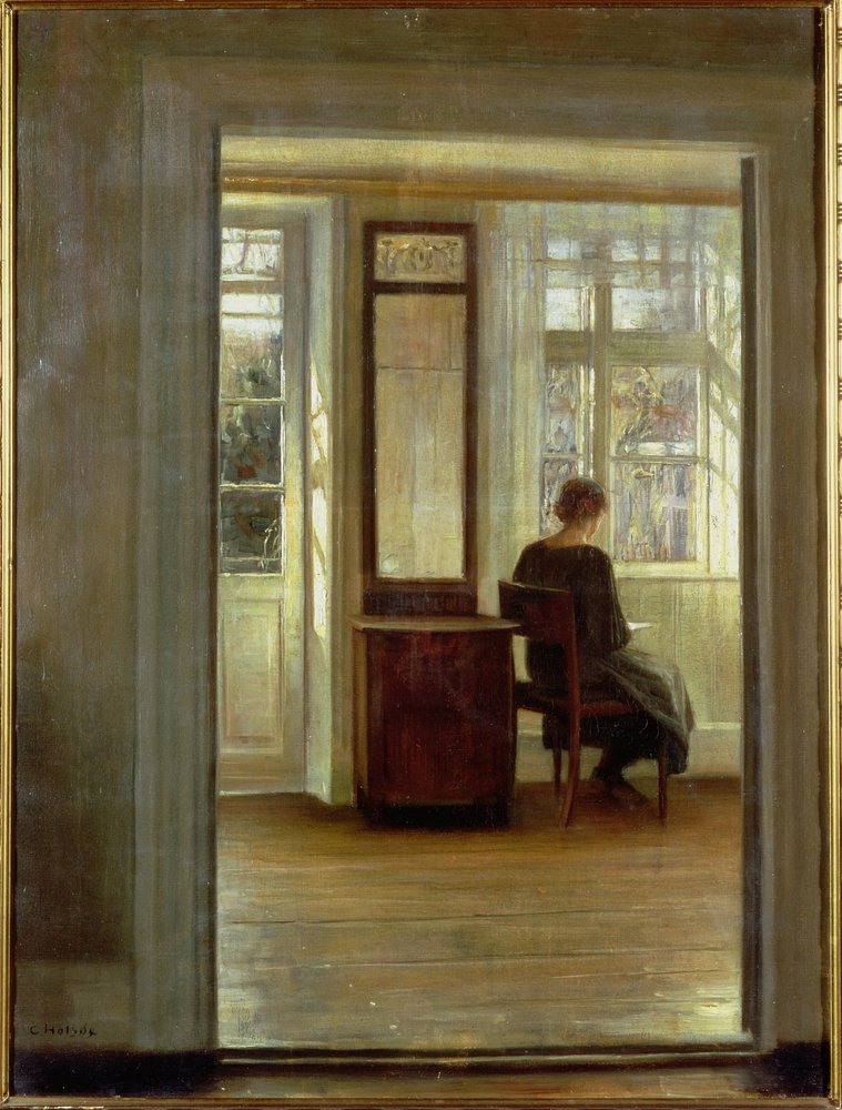 A Lady in an Interior by Carl Holsoe: Buy fine art print
