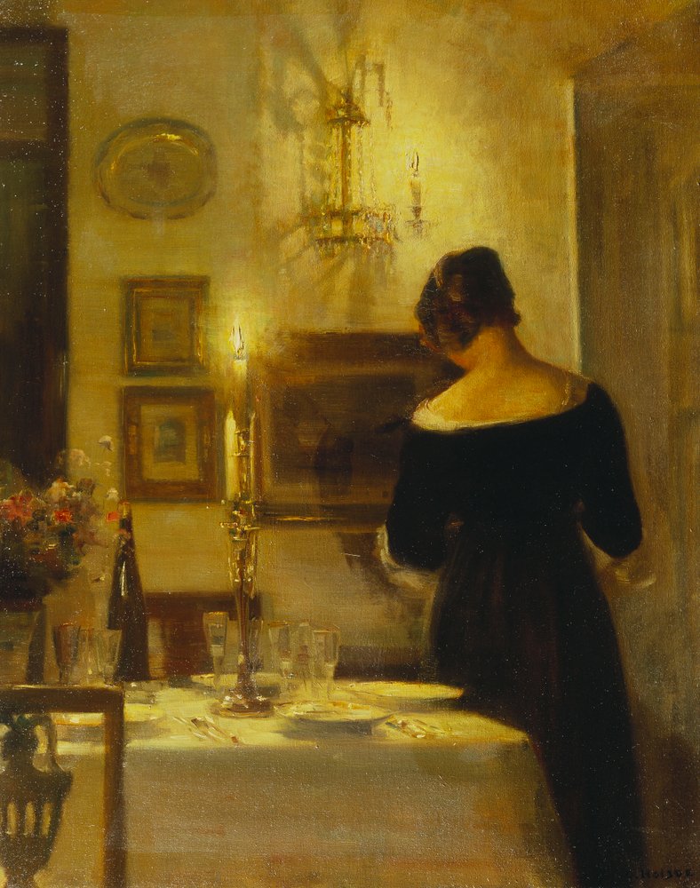 In the Dining Room by Carl Holsoe: Buy fine art print