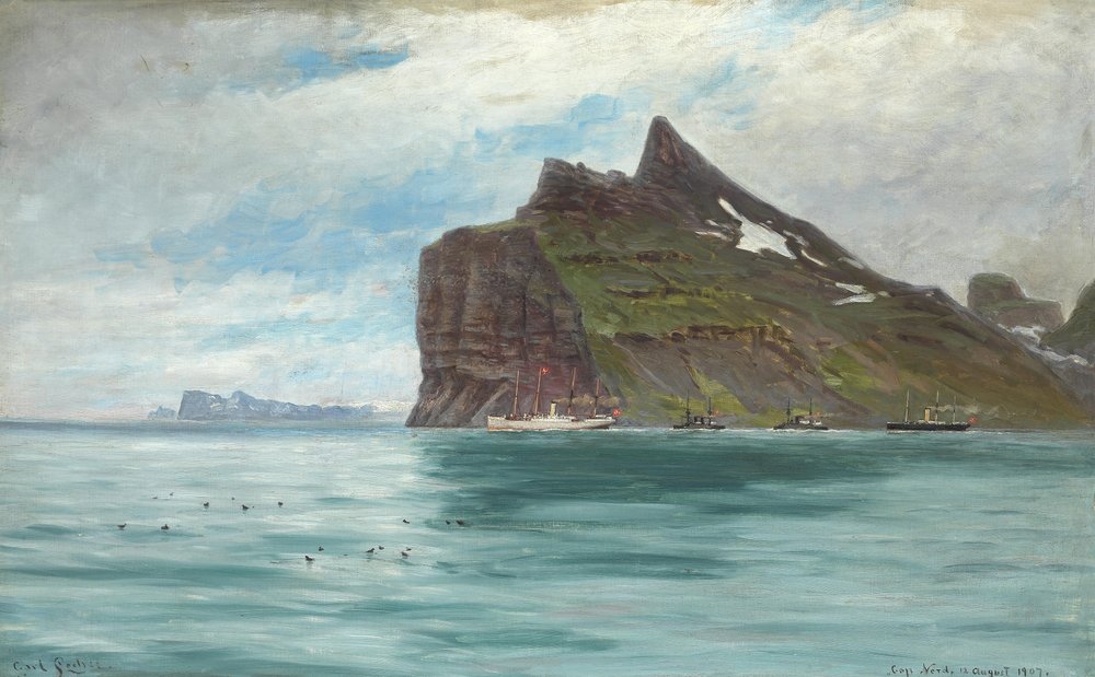 View from Cape North, Iceland, from the Royal Danish Journey of 1907 ...