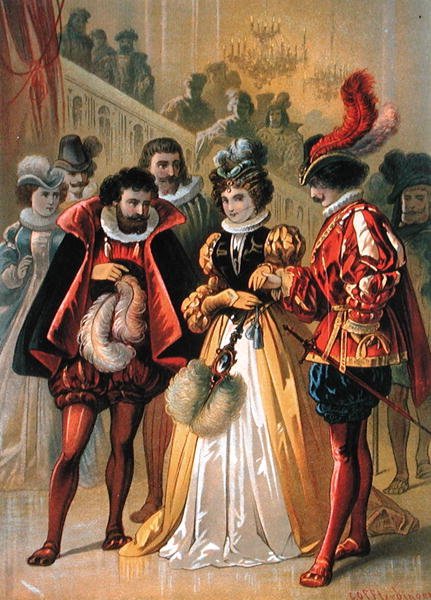 Cinderella at the Ball, Illustration for 'Cinderella' by Charles Perrault