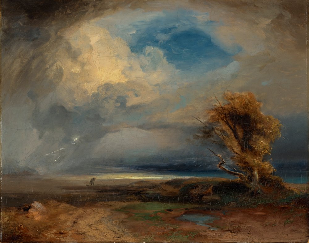 Cosmic Storm Landscape by Carl Rottmann: Fine art print