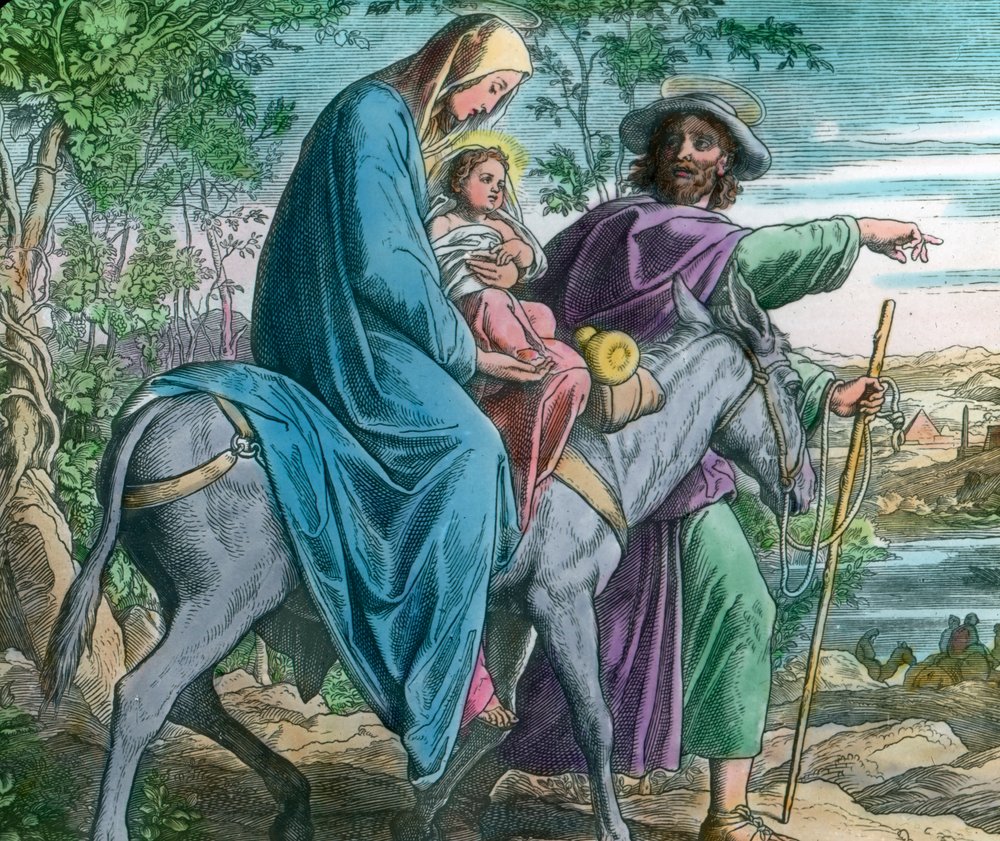 Flight into Egypt, circa 1900. Carl Simon Archive