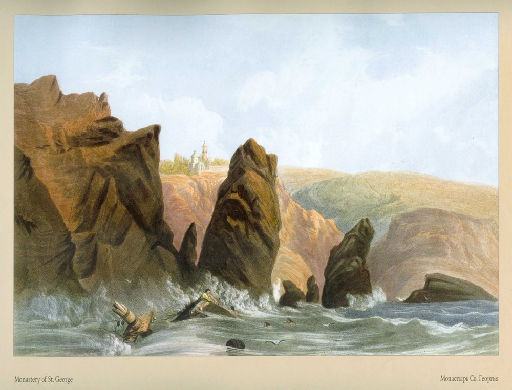 Carlo Bossoli. Monastery of St. George by Carlo Bossoli