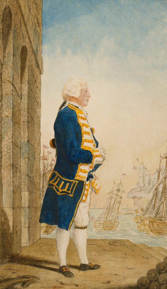 The Duke of York on a Quay in a Flag Officer's Uniform, 1768
