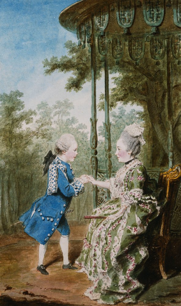 The Princess of Salm Seated with Her Son, the Prince of Salm, by a ...