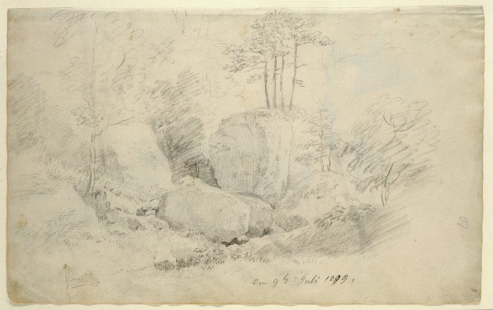 Boulders in Woodland by Caspar David Friedrich