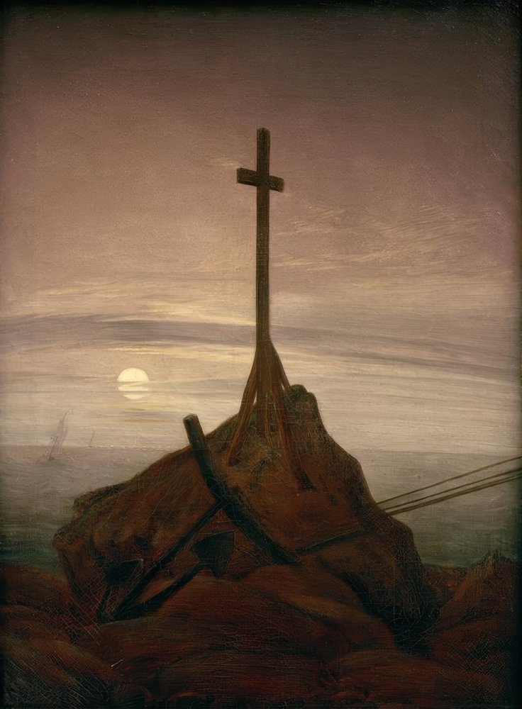 Cross by the Baltic Sea by Caspar David Friedrich