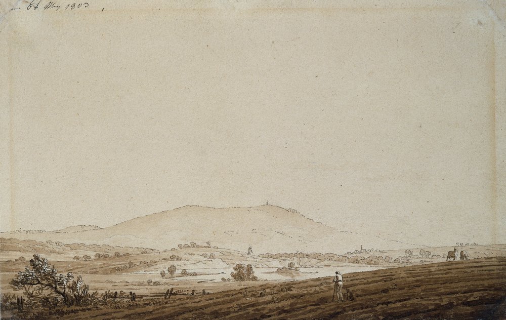 Landscape in Bohemia with a View of Mount Jeschken
