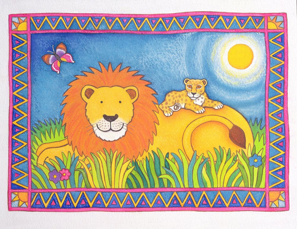 Lion in the Sun by Cathy Baxter: Buy fine art print