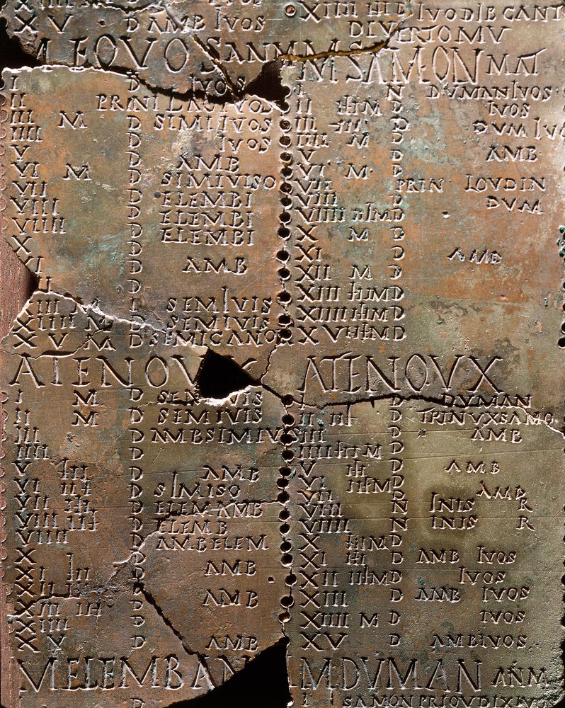 Calendar on Bronze Plates, from Coligny by Celtic