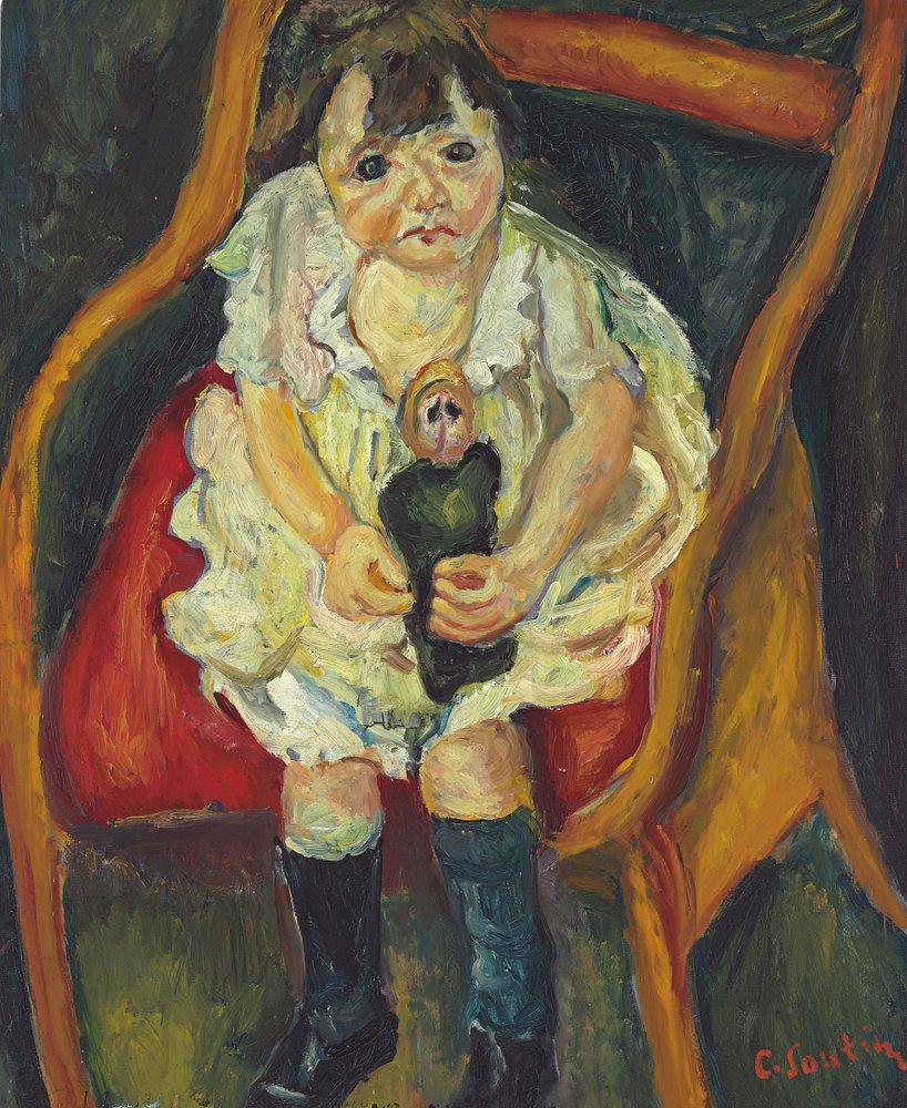 Little Girl with a Doll by Chaim Soutine: Fine art print