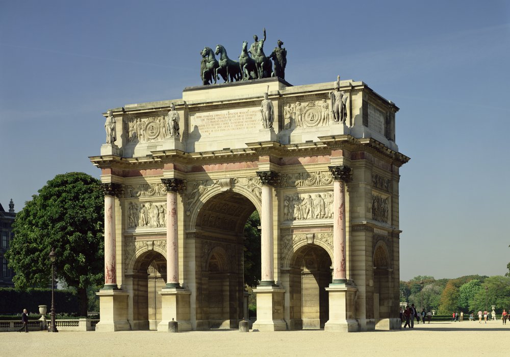 View of the Arc de Triomphe du Carrousel, Built 1806-08