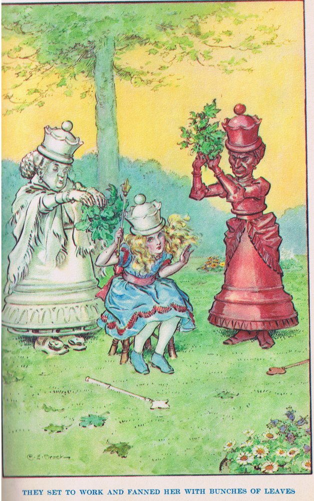 Alice and the Two Queens, illustration from 'Modern Stories'