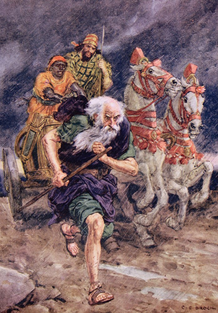 'Elijah Tightened up his girdle and ran the whole way in front of the ...