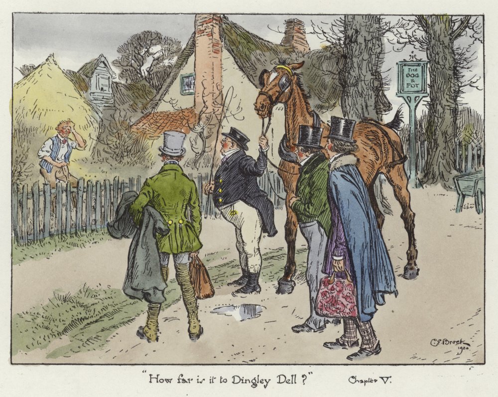 Illustration for the Pickwick Papers by Charles Edmund Brock