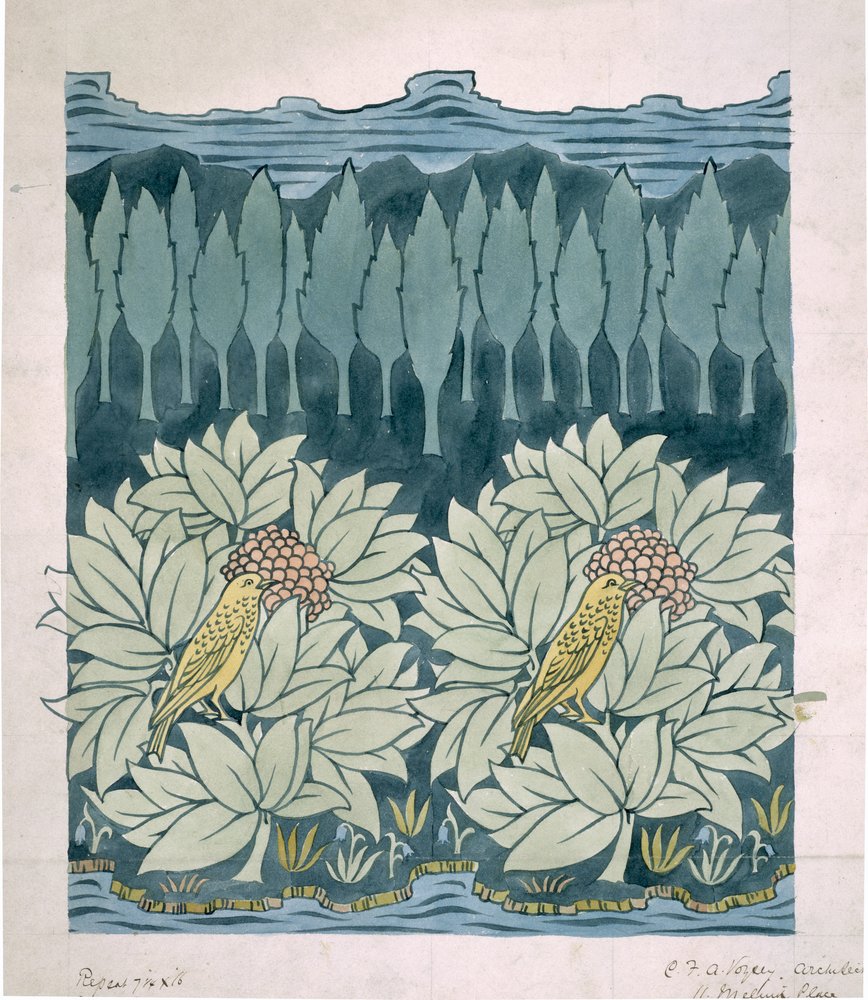 Birds with Fir Trees by Charles Francis Annesley Voysey