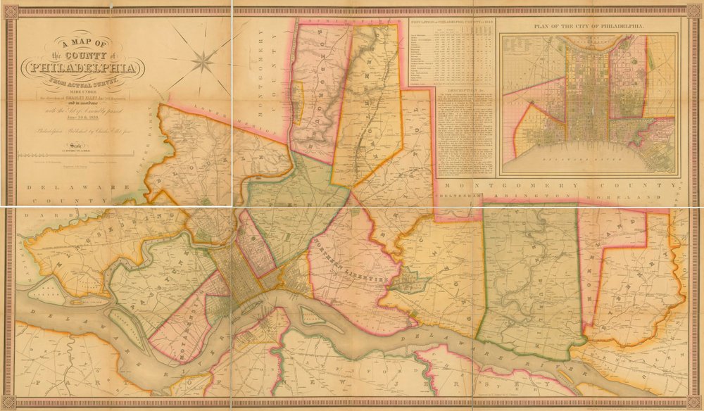 Map of the County of Philadelphia from Actual Survey, 1843