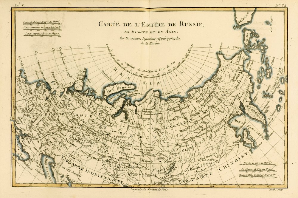 Map of the Russian Empire, in Europe and Asia, from 'Atlas de Toutes ...
