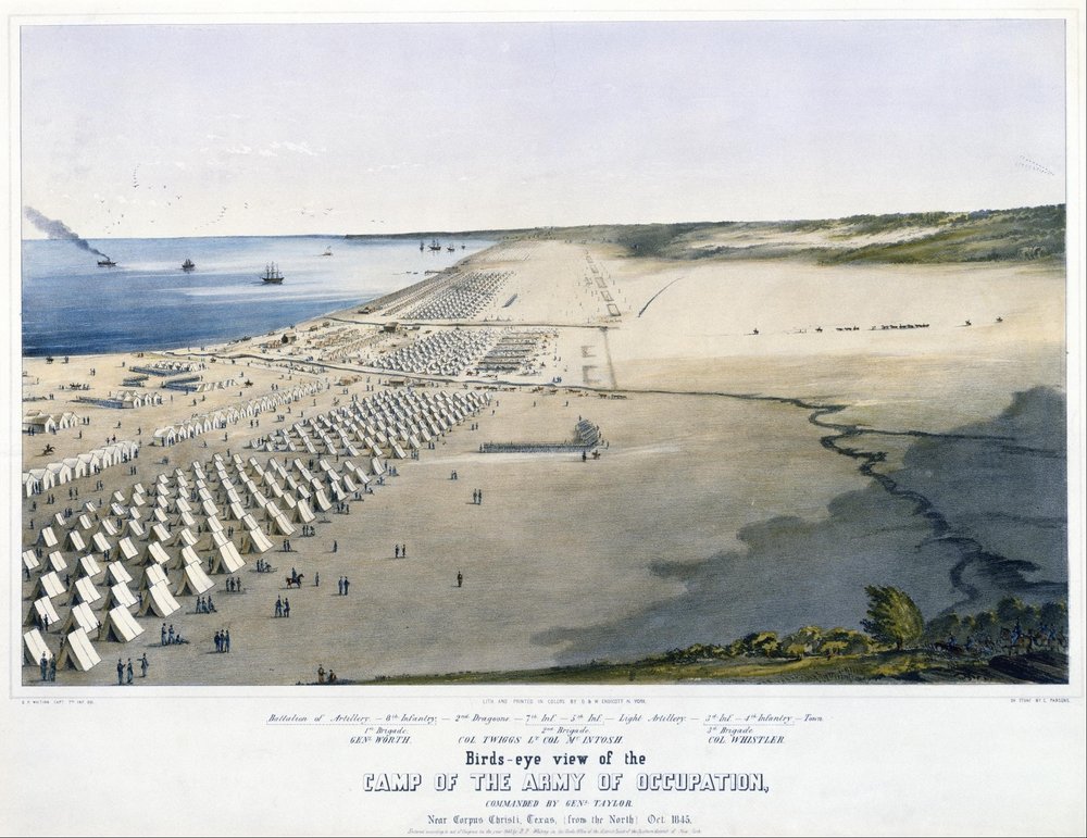 Bird's-eye View of the Camp of the Army of Occupation, Commanded by Gen ...