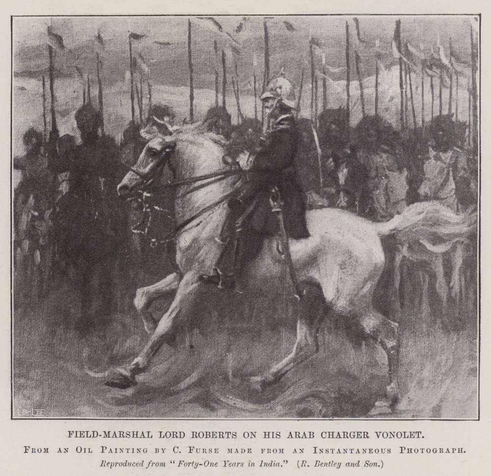Field-Marshal Lord Roberts on his Arab Charger Vonolet