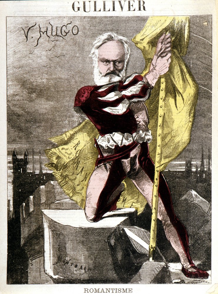 Cartoon by Victor Hugo by Georges Montbard (1841-1905). 'Gulliver ...