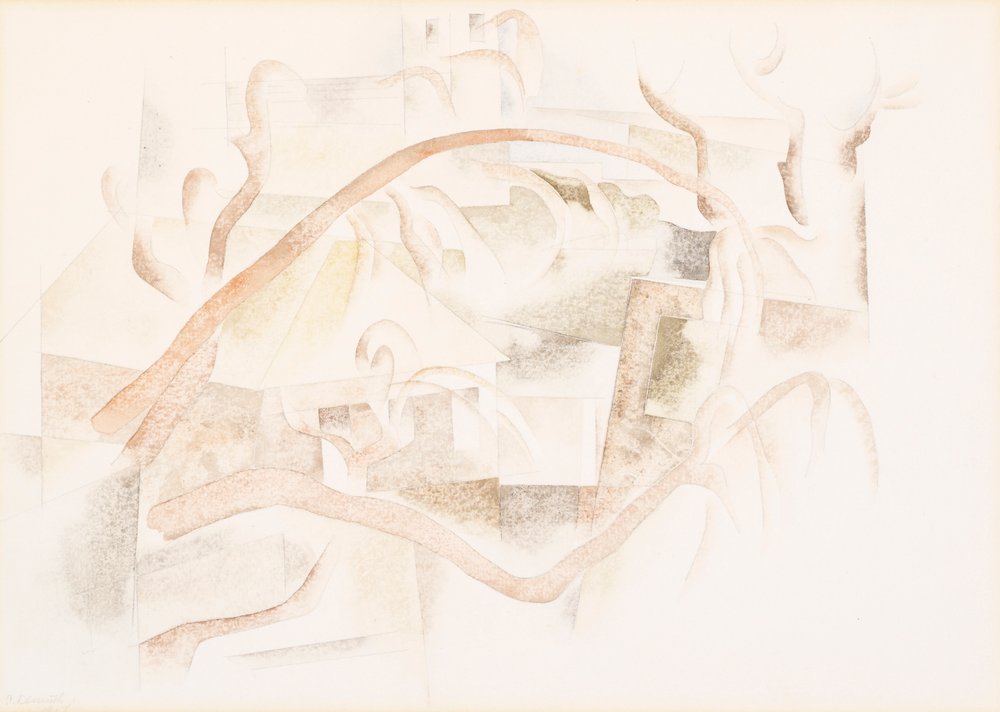 Bermuda: Rooftops through Trees by Charles Demuth