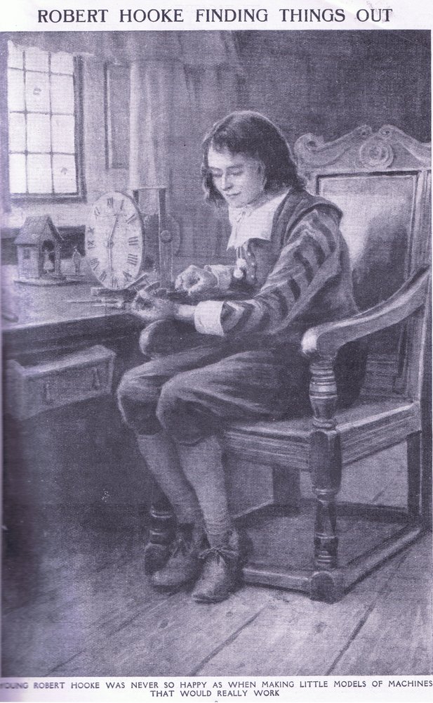 Robert Hooke finding things out by Charles Edmund Brock