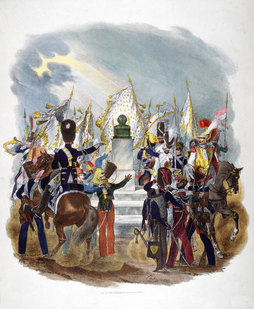 Different French army uniforms and regiments, 1823