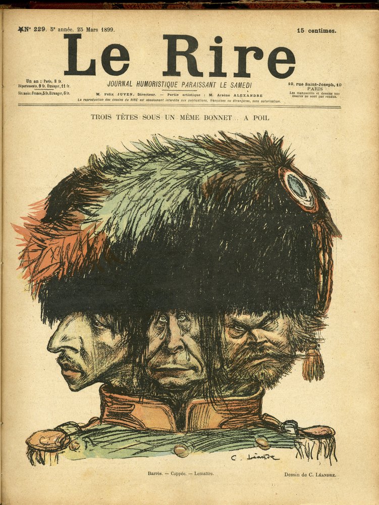 Illustration of Charles Leandre for the Cover of Le Rire