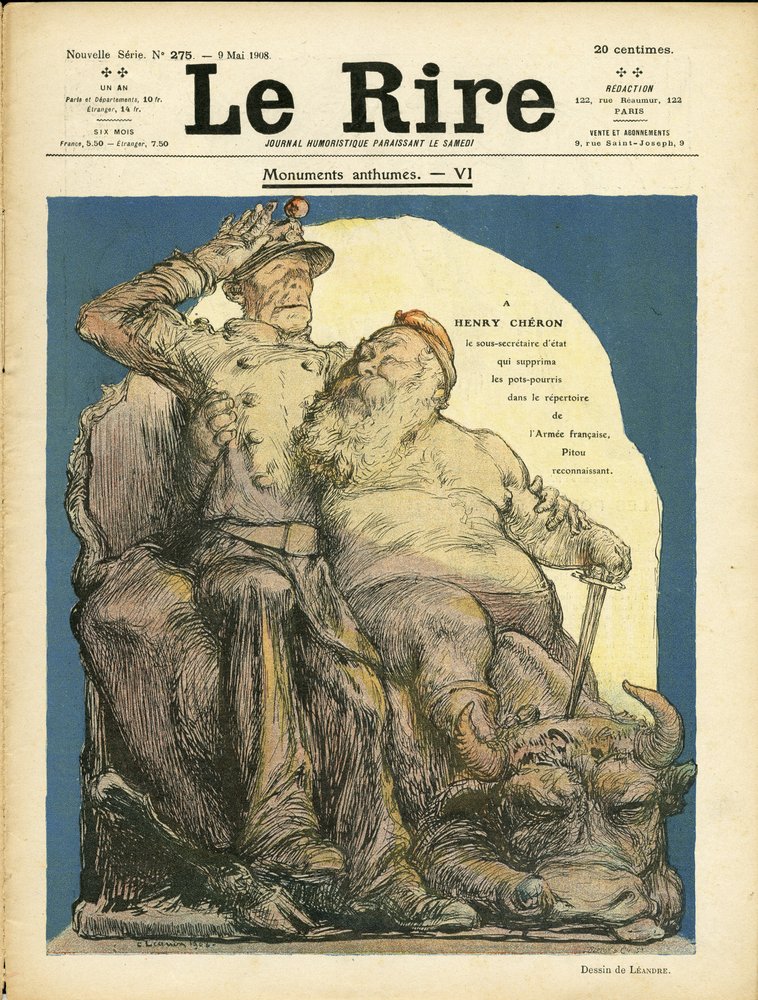 Illustration of Charles Leandre for the Cover of Le Rire, 09/05/08 ...