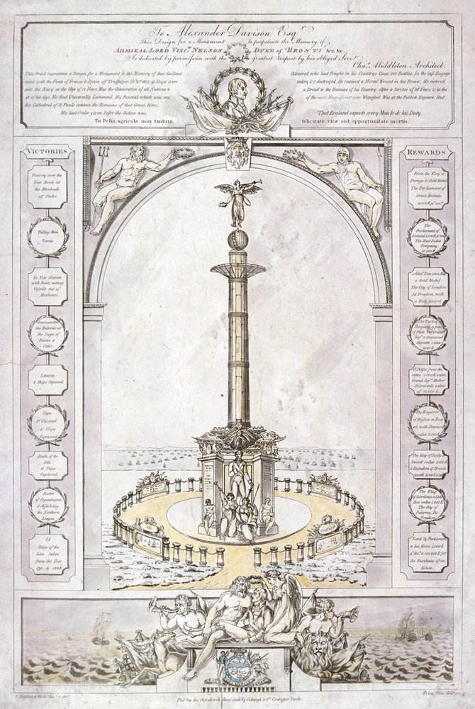 Design for a Monument to Admiral Lord Nelson in the Form of a Column
