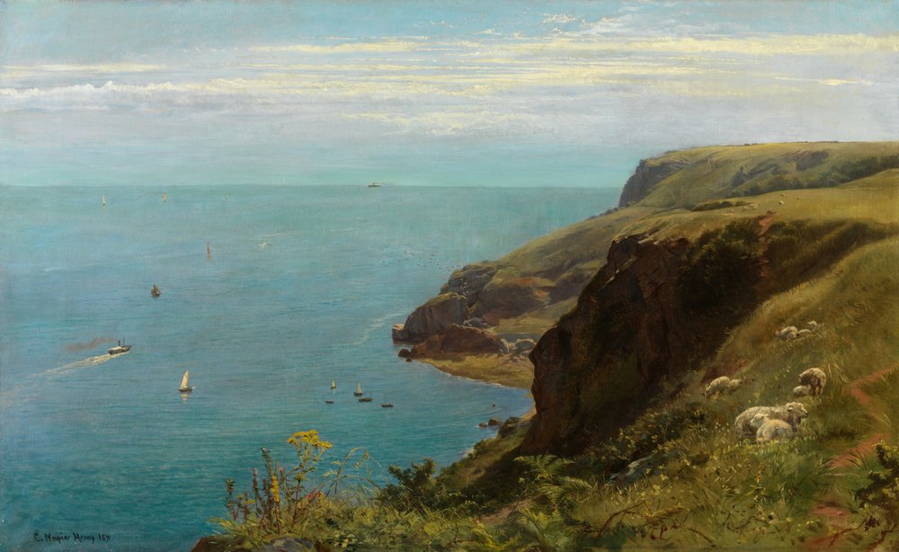 Sea Coast, Torquay by Charles Napier Hemy: Fine art print