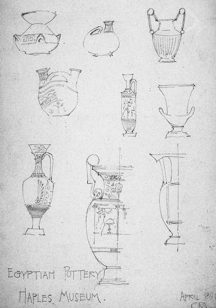 Egyptian Pottery, Naples Museum, 1891